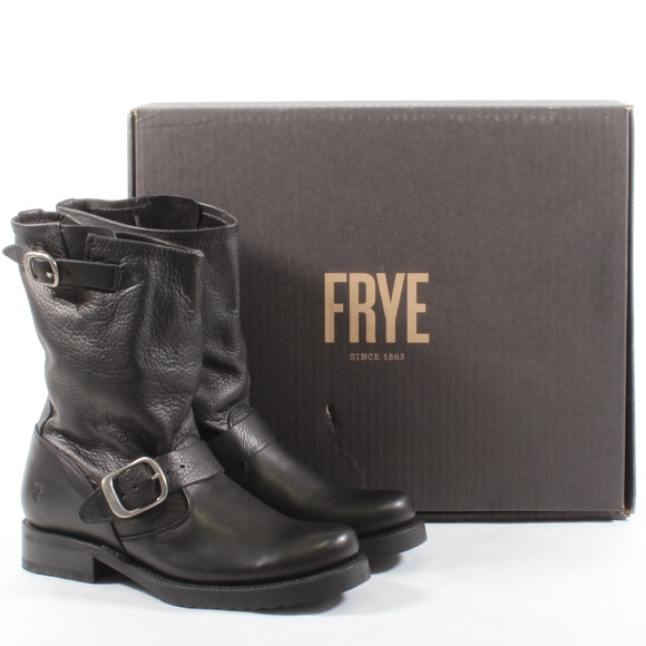 Frye | Shoes | Frye Womens Veronica Short Leather Boots Black New ...